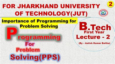 Importance Of Programming For Problem Solving Programming For Problem Solving Pps Youtube