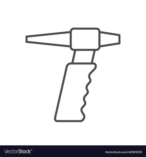 Tig Welding Gun Line Icon Royalty Free Vector Image