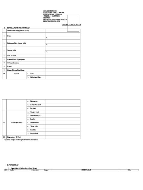 05 Format Daftar Riwayat Hidup Dan Surat Pernyataan Pdf