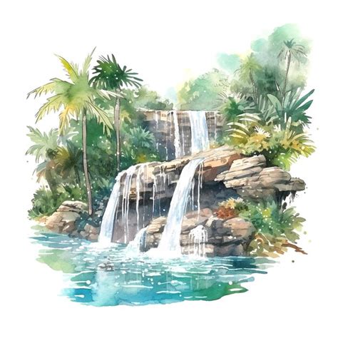 Premium Ai Image Graphic Of Waterfall