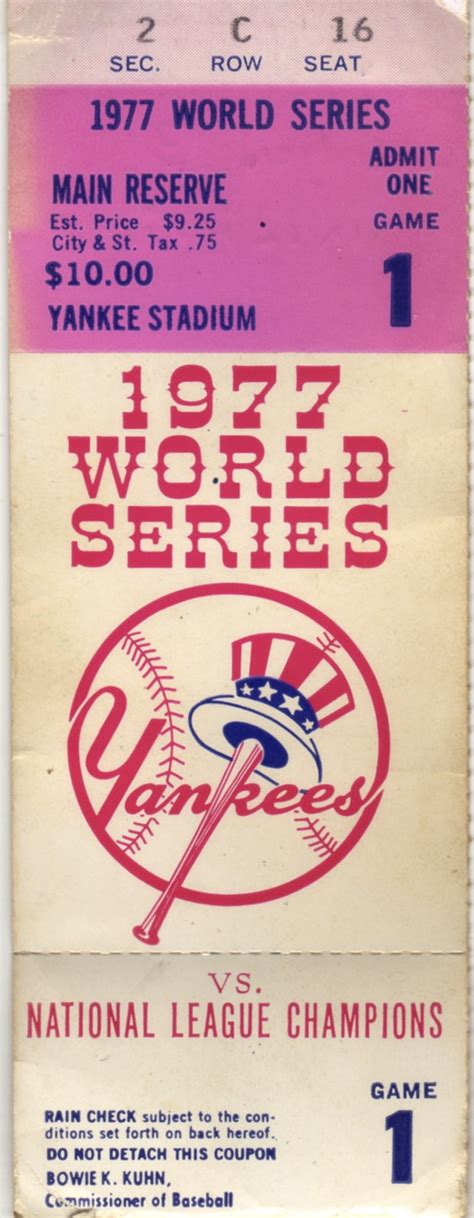 Seems Like A Good Day To Post This One My Ticket To Game 1 Of The 1977