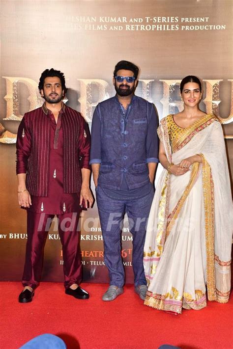 Sunny Singh Prabhas Kriti Sanon Snapped At The Trailer Launch Of