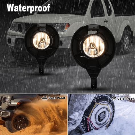 For 2005 2019 Nissan Frontier Metal Front Bumper Clear Fog Light Lamp W