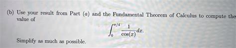 Solved B Use Your Result From Part A And The Fundamental