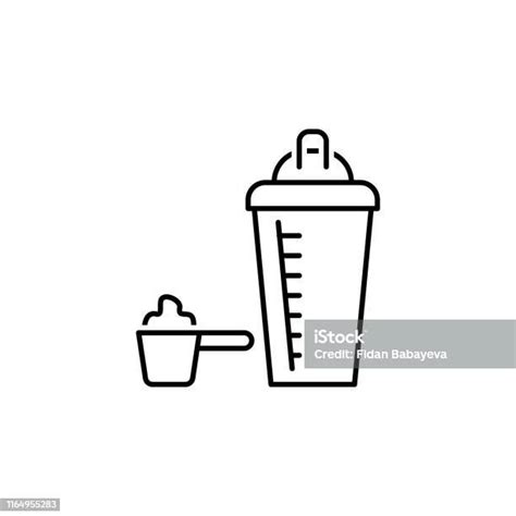 乳清輪廓圖示飲食元素和營養插圖圖示網站網頁設計移動應用uiux 的標誌和符號集合圖示向量圖形及更多蛋白混合飲料圖片 蛋白混合飲料 圖示
