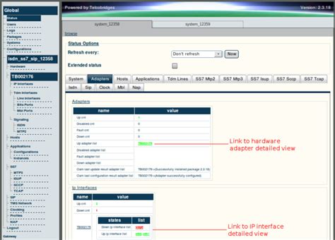 Toolpack V Status Menus Adapters And IP Interfaces TB Wiki