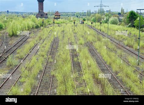 Disused Railway Marshalling Yard Which Closed In 1989 Germany Stock