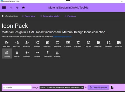 Packicon Transfer Disappeared Materialdesigninxaml Materialdesigninxamltoolkit Discussion