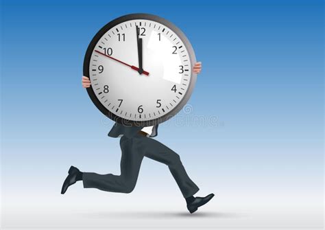 Man Running Clock Stock Illustrations Man Running Clock Stock Illustrations Vectors