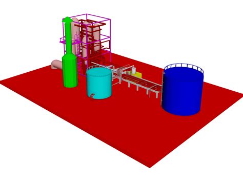 Oil Refinery 3d Model 3dcadbrowser