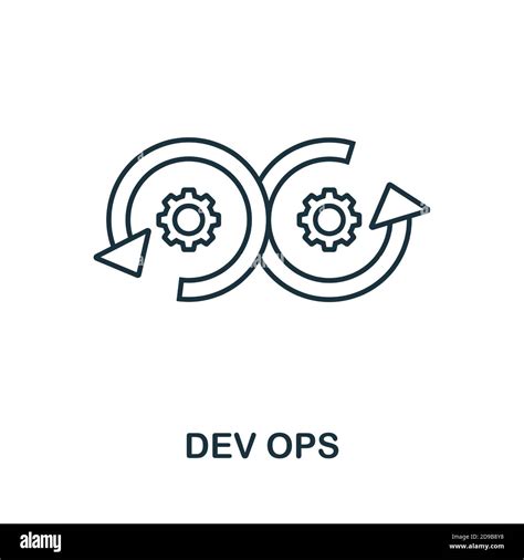 Dev Ops Line Icon Simple Element From Digital Disruption Collection Outline Dev Ops Icon