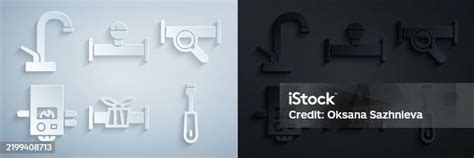 산업 금속 파이프 가스 보일러 드라이버 압력계 및 수도꼭지 아이콘을 설정합니다 벡터 3차원 형태에 대한 스톡 벡터 아트 및 기타 이미지 3차원 형태 검색 검은색