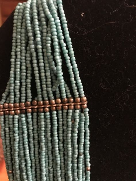 Vintage Multi Strand Necklace Gem