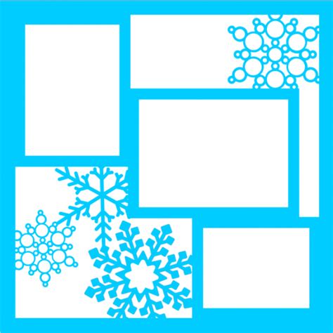 Snow Flakes Laser Die Cut Scrapbook Overlay Scrapbook Overlay