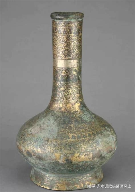 水调歌头艺术酱酒 · 大肚器型瓶器追溯【三】错金四神几何纹长颈铜壶 知乎
