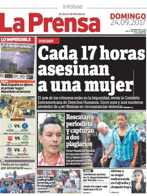 La Prensa Honduras Domingo 24 De Septiembre De 2017 Infobae