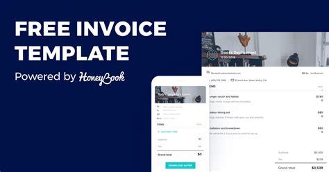 Free Invoice Template Invoice Generator HoneyBook