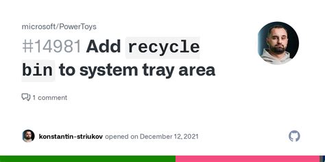 add `recycle bin` to system tray area · issue 14981 · microsoft