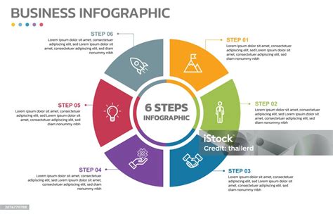 시각적 데이터 표현 6가지 옵션이 있는 사이클 다이어그램 파이 차트 서클 인포 그래픽 템플릿 사업 개념 마케팅 Infographic 벡터 그림입니다 섹터가 있는 편집 6에
