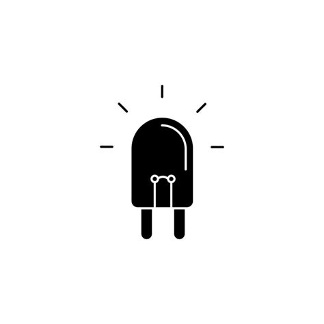 Led Concepto Línea Icono Sencillo Elemento Ilustración Led Concepto