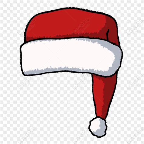 빨간 만화 손으로 그린 크리스마스 모자 일러스트 그림제전캐롤 모자 Png 일러스트 무료 다운로드 Lovepik