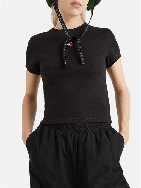 Tommy Jeans Tjw Bby Rib Xs Badge T Shirt Donna Nencini Sport