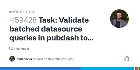 Task Validate Batched Datasource Queries In Pubdash To Ensure Each Has