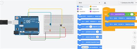 Tinkercad Ile Arduino Buton Ile LED Yakma