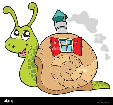 Snail With Shell House Stock Vector Image And Art Alamy