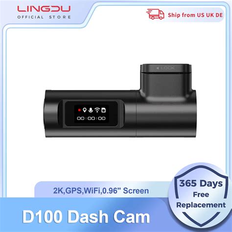 LINGDU-D100-Dash-Cam-2K-1440P-Car-DVR-WiFi-Built-in-GPS-Voice-Control ...
