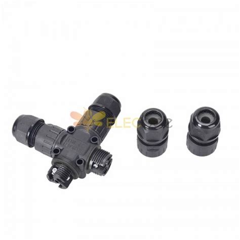 Ip68 Outdoor Lighting Power Cable Wire Terminal Block 2 Pin X Shape M25
