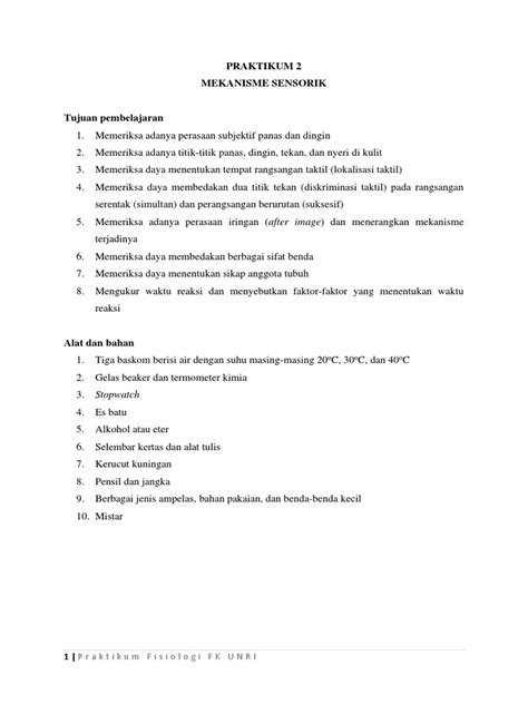 Mekanisme Sensorik Pdf