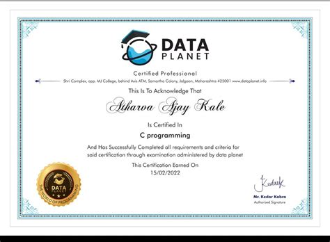 Atharva Kale On Linkedin Cprogramming Certificateachievement