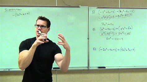 prealgebra lecture 10 1 adding and subtracting polynomials youtube
