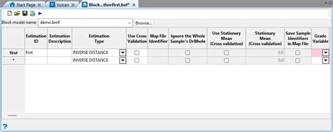 Vulcan Block Grade Estimation Open Estimation File