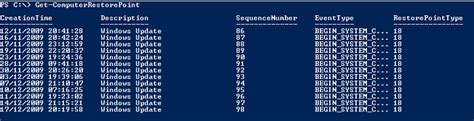 Powershell 20 One Cmdlet At A Time 24 Get Computerrestorepoint
