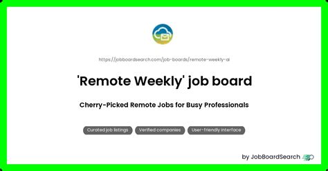 Remote Weekly Job Board Review Latest Jun 2025 Jobs Al