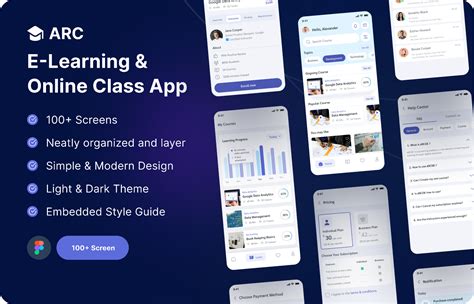 E Learning And Online Class App Figma Figma