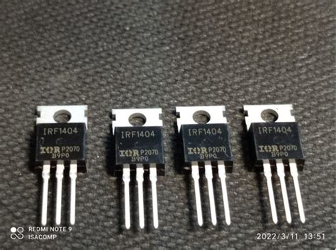 100x Transistor Irf1404 Mosfet N 162amp 40v Ir Frete Grátis