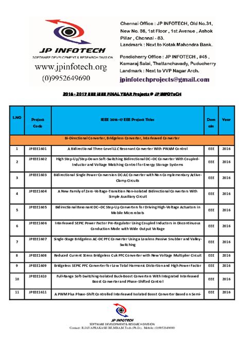 Pdf 2016 2017 Ieee Eee Project Titles