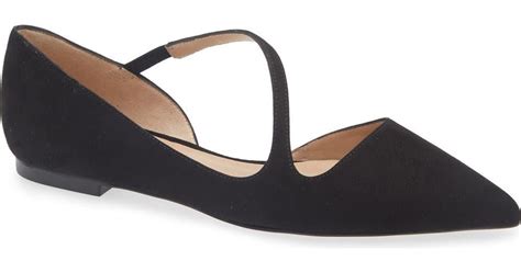 Lk Bennett Pandora Pointed Toe Dorsay Flat In Blue Lyst