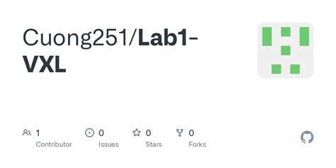 GitHub Cuong251 Lab1 VXL