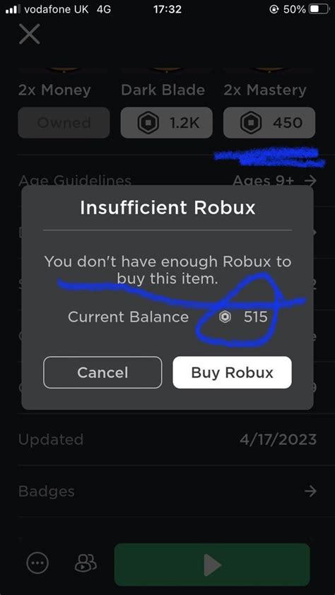 Why Does Roblox Keep Saying No Enough Funds When I Have More Then I Need R Robloxhelp