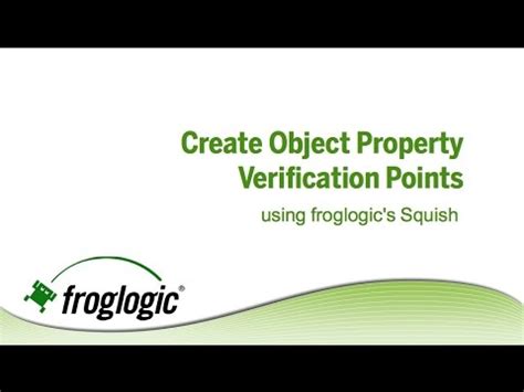 Verify Object Properties Using Squish Scriptified YouTube
