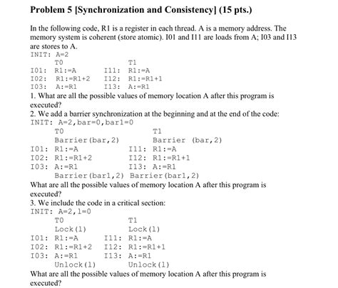 Solved Problem 5 Synchronization And Consistency 15
