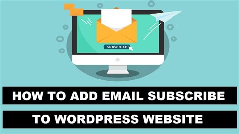 How To Add Email Subscription Form To A Wordpress Website Using Mailchimp Plugin Youtube
