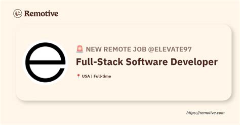 Hiring Full Stack Software Developer Elevate97