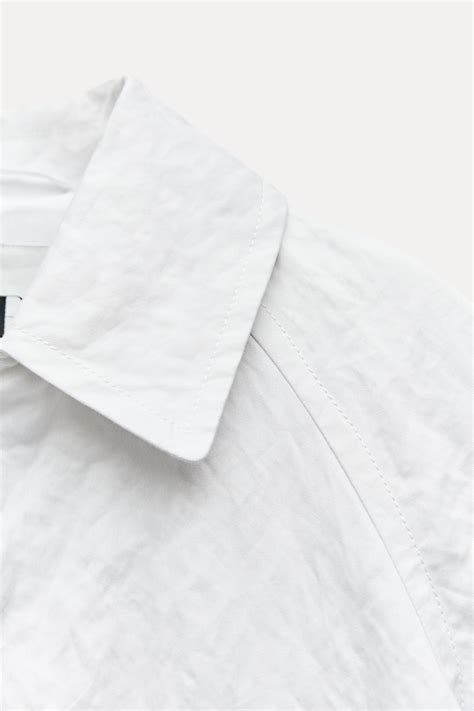 Zara Wrinkled Trench Coat Zw Collection International Shipping