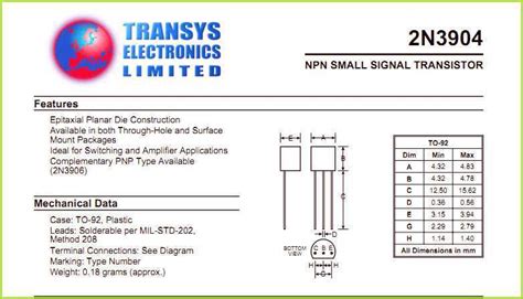 Unlock The Full Potential Of The 3904 Transistor Complete Datasheet Analysis