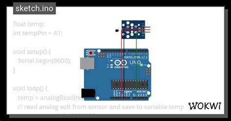 Temperature Sensor Wokwi ESP STM Arduino Simulator